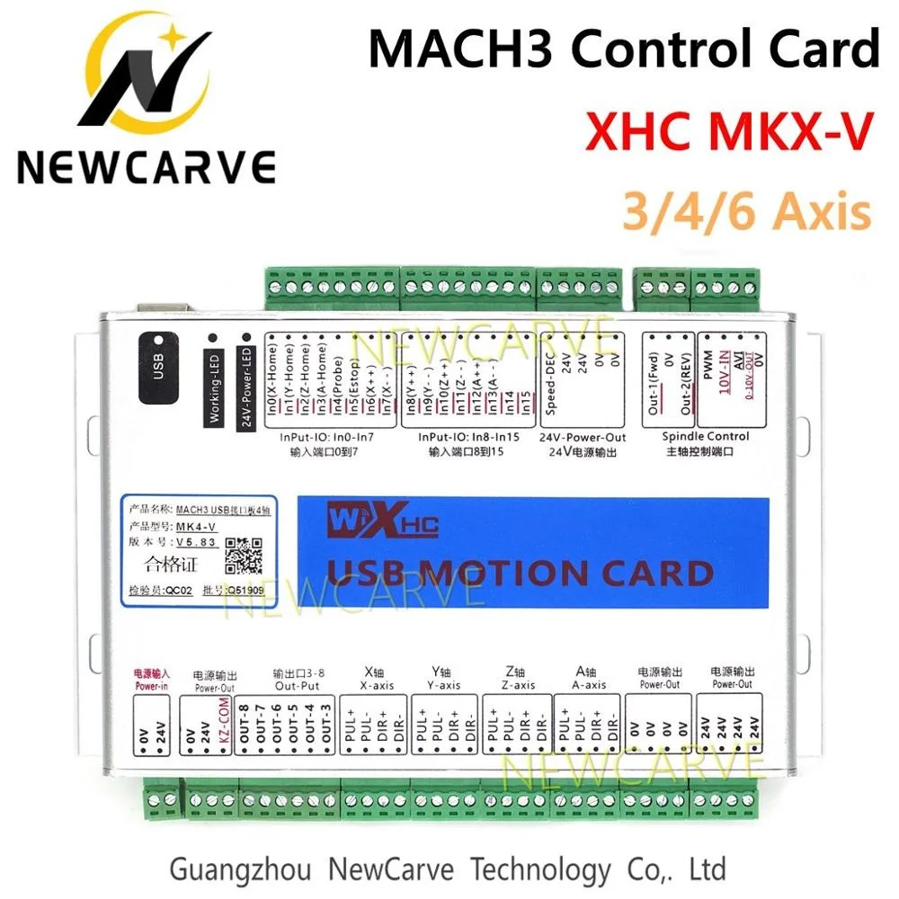 XHC Mach3 USB 컨트롤러 브레이크아웃 보드, MKX V 3 4 6 축 CNC 컨트롤러, CNC 모션 제어 카드, NEWCARVE|CNC 컨트롤러| - AliExpress