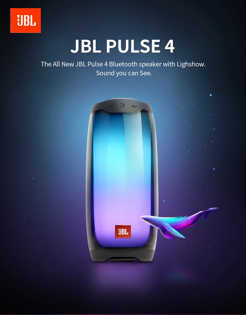 ลำโพงบลูทูธ JBL PULSE4 Portable Subwoofer Bluetooth Dynamics Musical Loudspeaker Wireless Audio ...