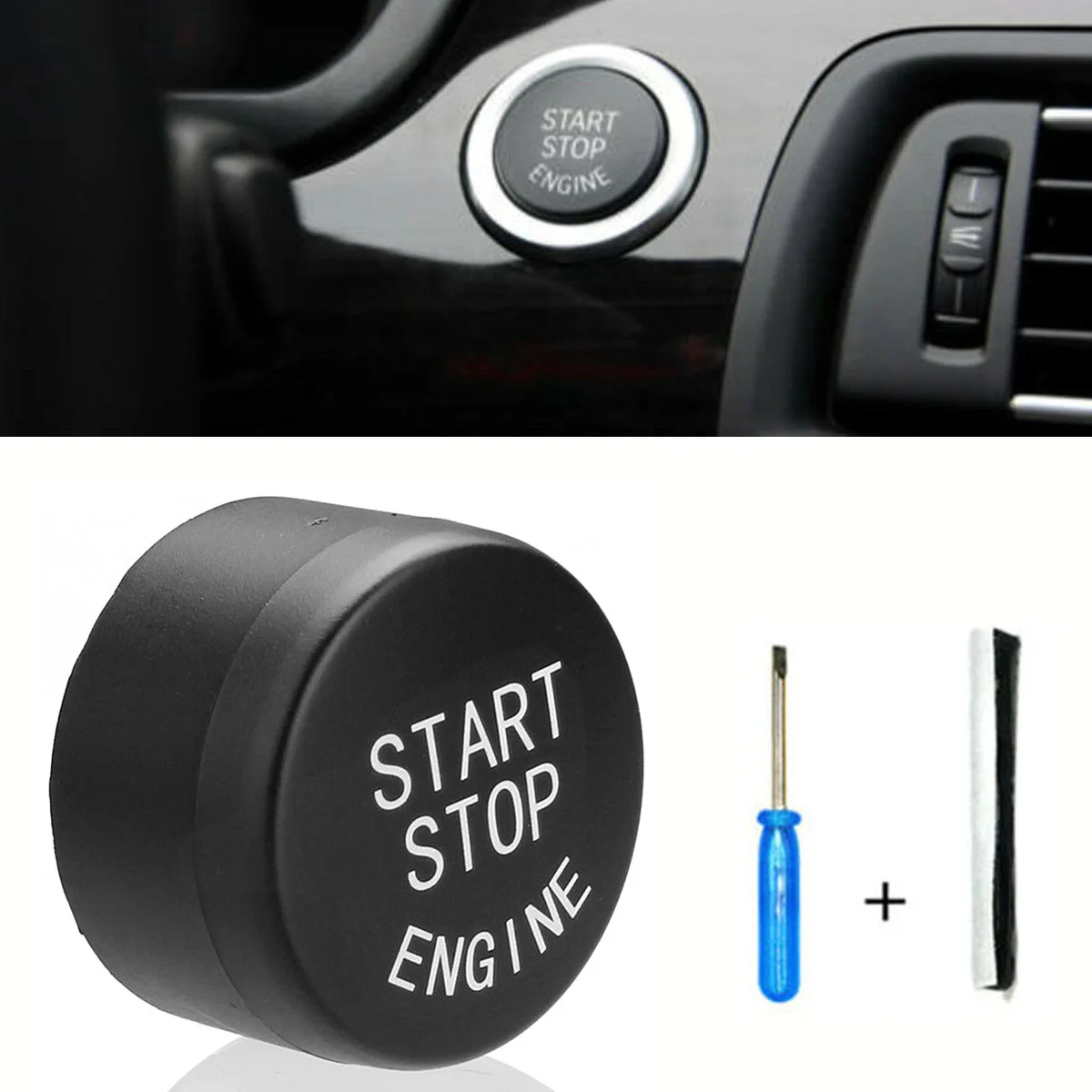 Car-Engine-START-Button-Replace-Cover-STOP-Switch-Accessories-Key-Decor ...