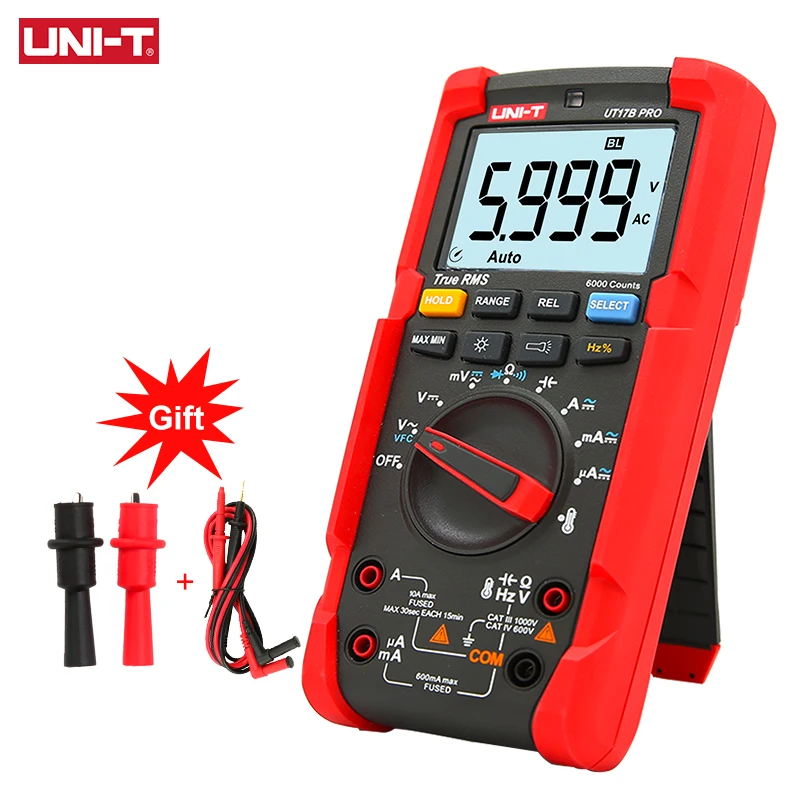 UNI-T-UT15B-UT17B-UT18B-Pro-1000V-Digital-True-RMS-Multimeter-Handheld ...