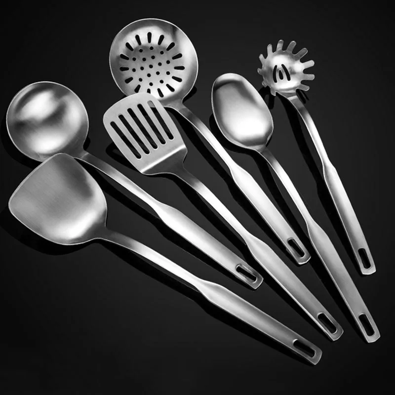 비 스틱 스테인레스 스틸 Wok 주걱 스트레이너 슬롯 터너 쌀 수프 스푼 래들 파스타 서빙 요리 도구기구 세트기구 세트