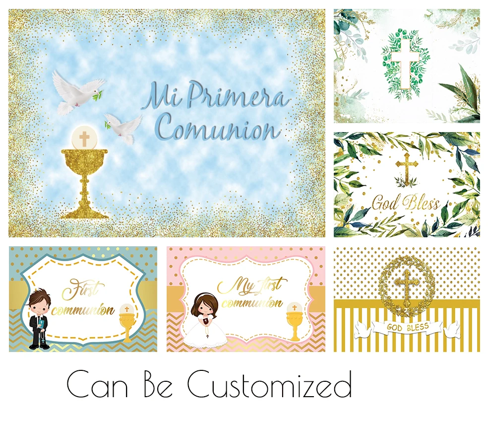 Children-My-First-Holy-Communion-Blue-Photography-Backdrop-Crucifix ...