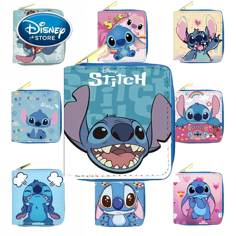 Disney Lilo & Stitch Woman Coin Bag Pu Fashion Cute Stitch Wallet Coin ...