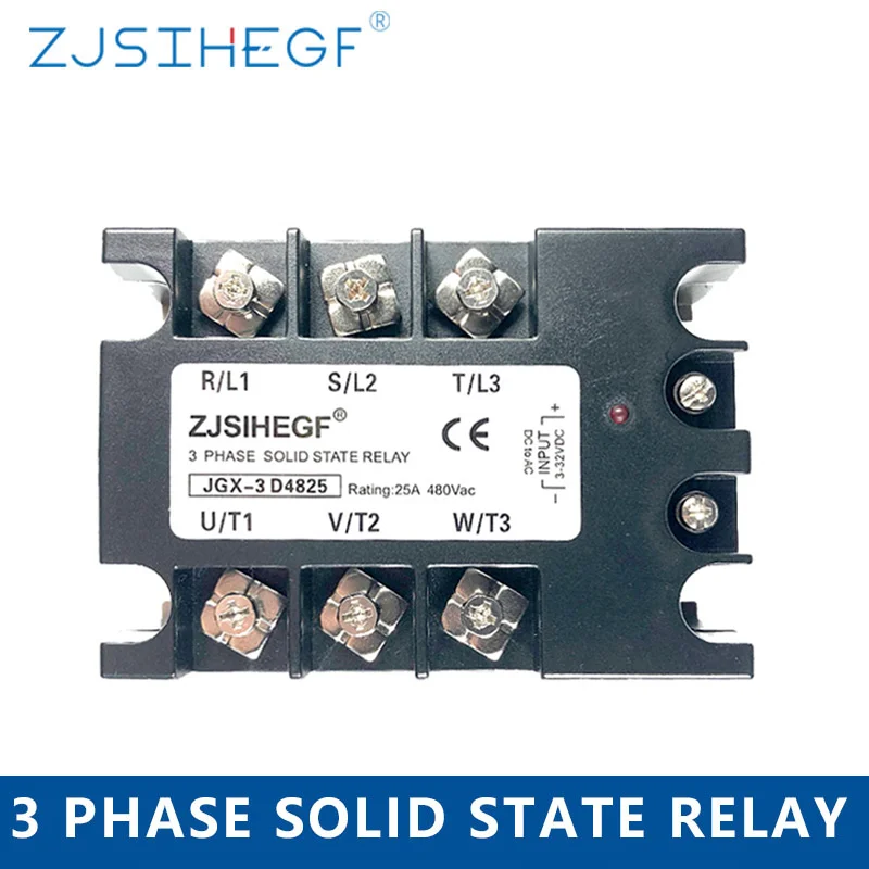 Zjsihegf Three Phase Jgx-3 4825da Solid State Relay Ssr With For 3phase ...
