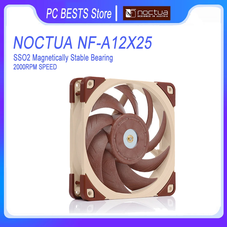 Noctua NF-A12x25 120mm 12V 5V 3Pin/4Pin PWM Quiet Radiator Fan ...