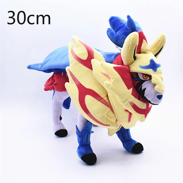 Pokemon Plush Stuffed Animal Toy Zacian Zamazenta Intrepid Sword ...