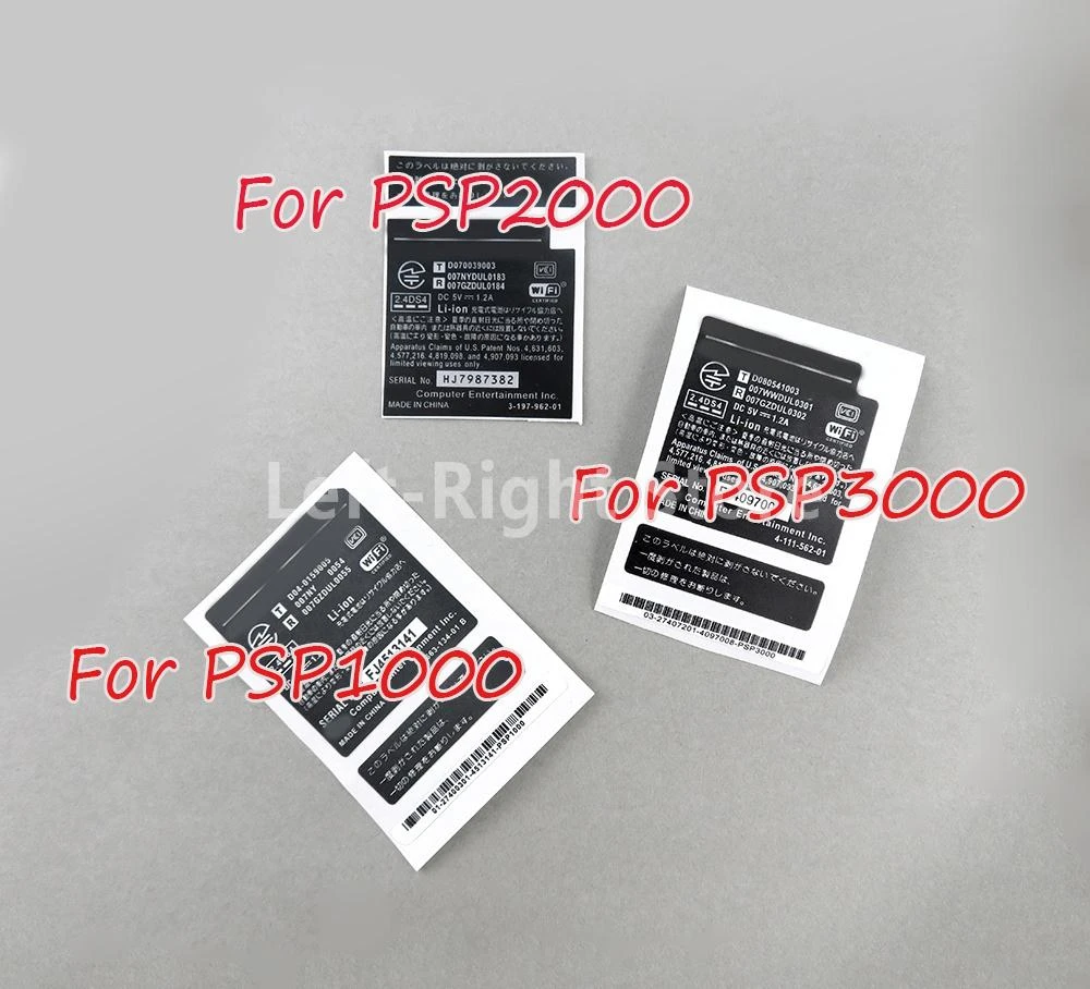 6pcs For Psp1000/2000/3000 Jp Us Version Shell Battery Warehouse Label ...