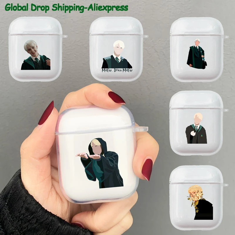 Draco Malfoy Airpods Case Funny Cartoon Draco Malfoy Clear Headphone ...