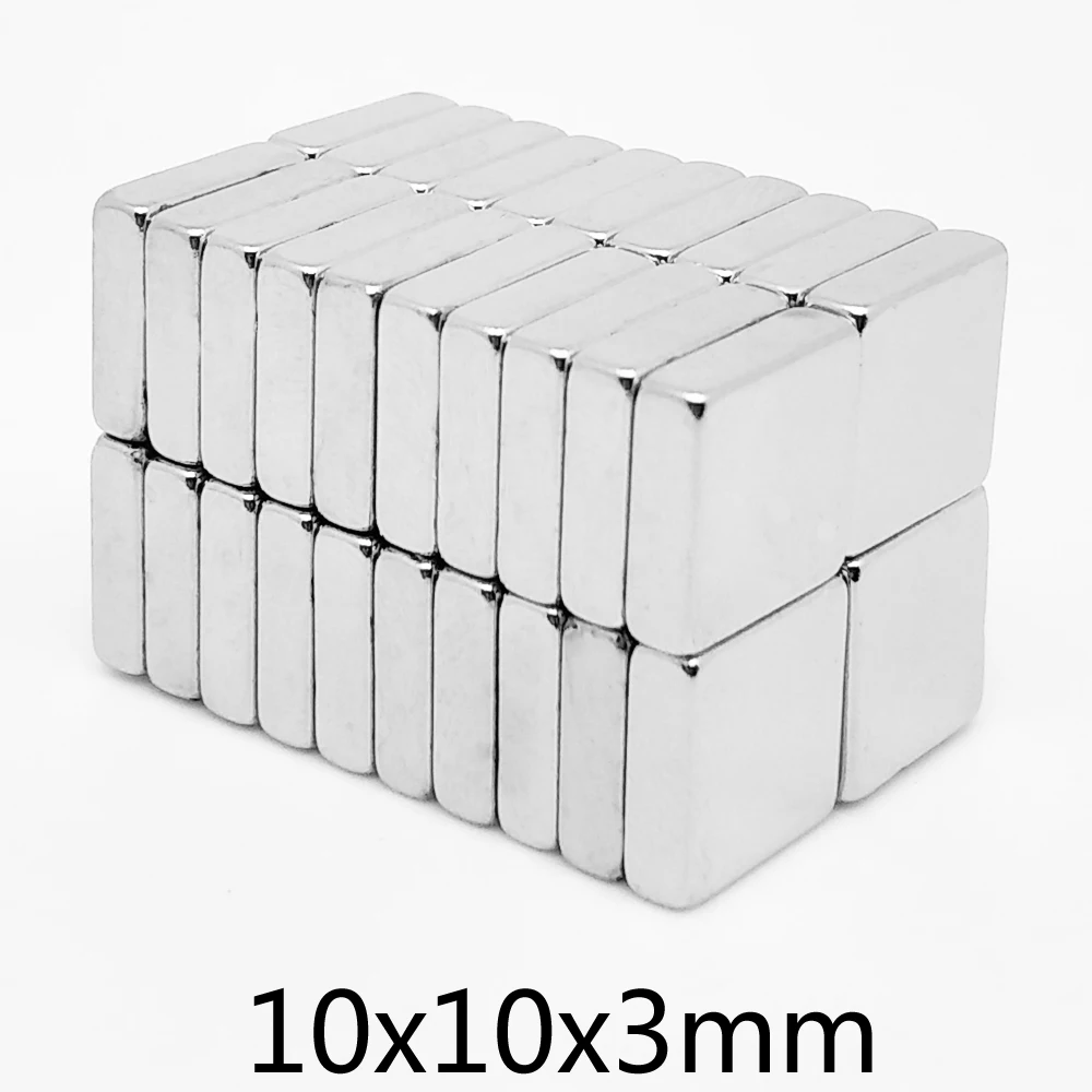10-20-50-100-150-200PCS-10x10x3-Square-Strong-Powerful-Magnets ...
