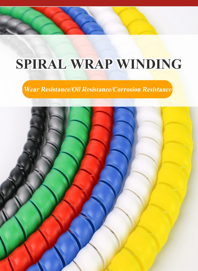 Tube thermorétractable,Manchon de câble enroulé en spirale coloré ...
