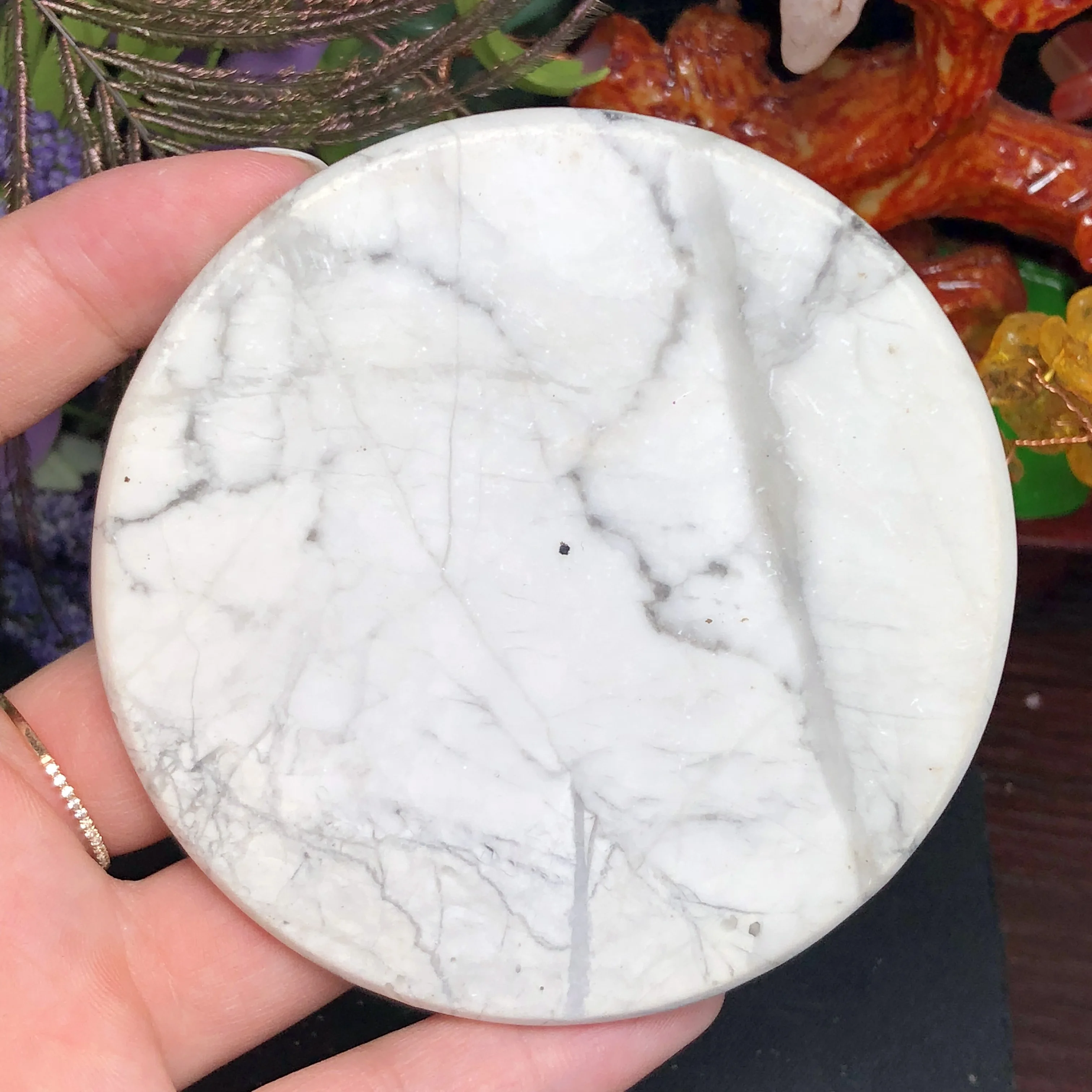 Natural white pine stone round flake coasters|Stones| - AliExpress