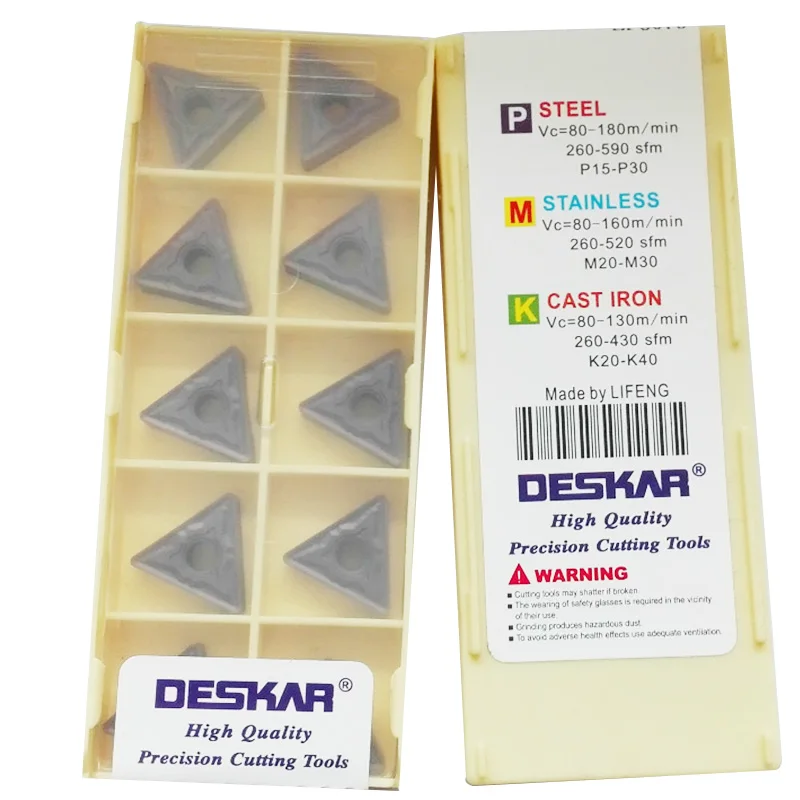 TNMG160404 HS HA TNMG160402 LF6018 DESKAR Carbide Inserts TNMG 160408 Blade Cutter CNC Lathe ...