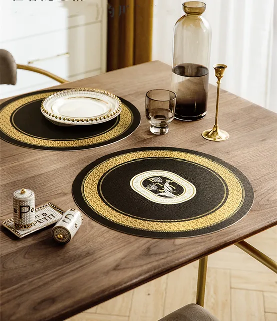 Black And Gold Placemat