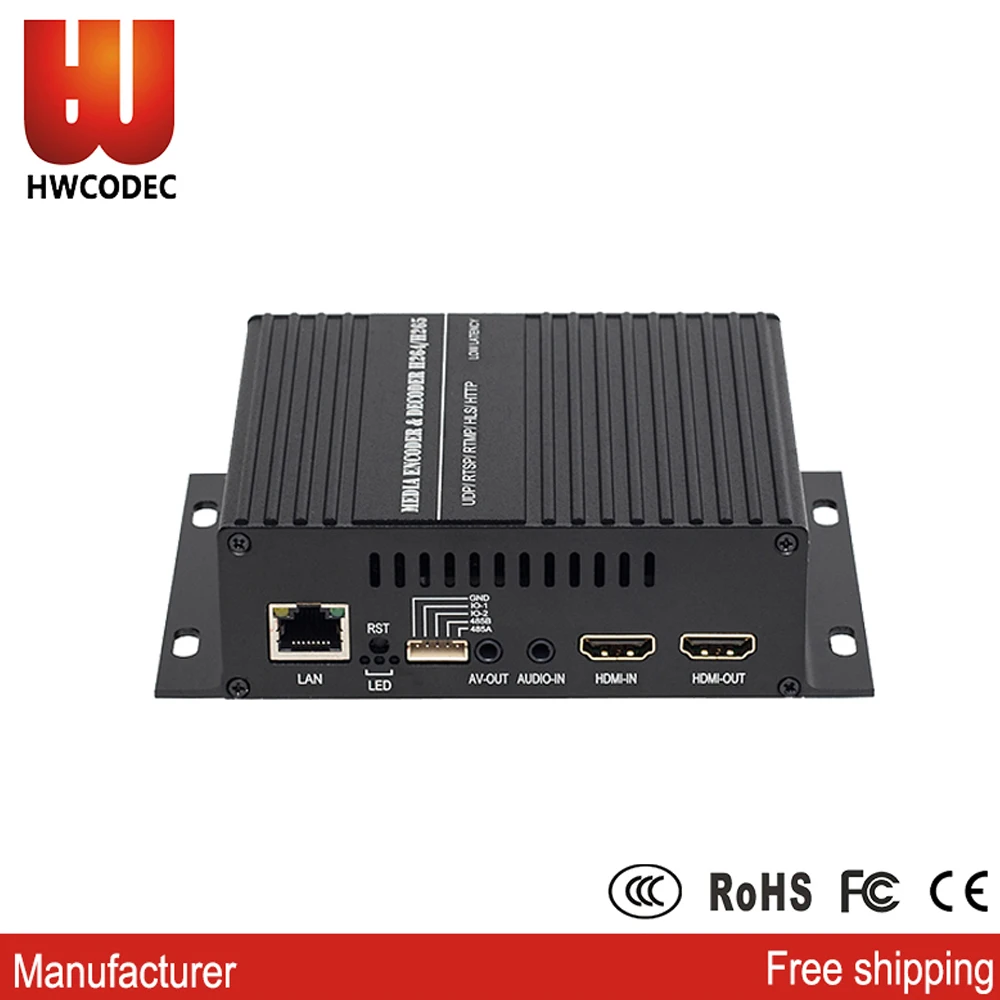 HWCODEC HSC S1 H.264 H.265 Decoder IP Transcoder Live Streaming Encoder Supports RTSP RTMP SDK ...