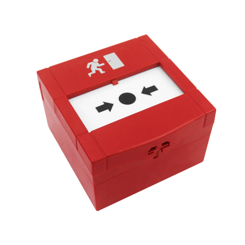 Fire Alarm DPDT Dual switches Resettable reset key Green emergency fire ...