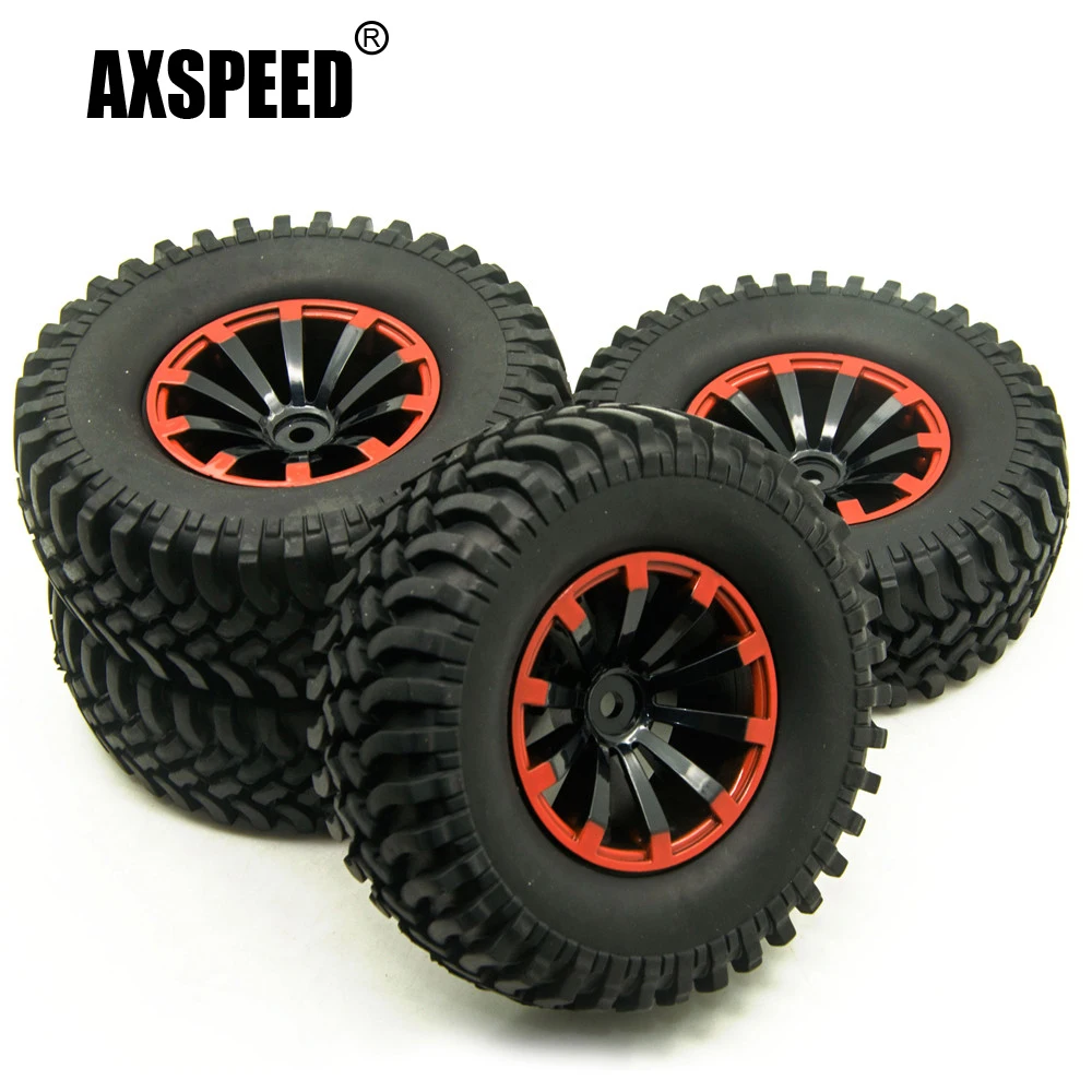 AXSPEED 1/2/4Pcs 1.9 inch Plastic Wheel Rims with 100mm OD Tires for ...