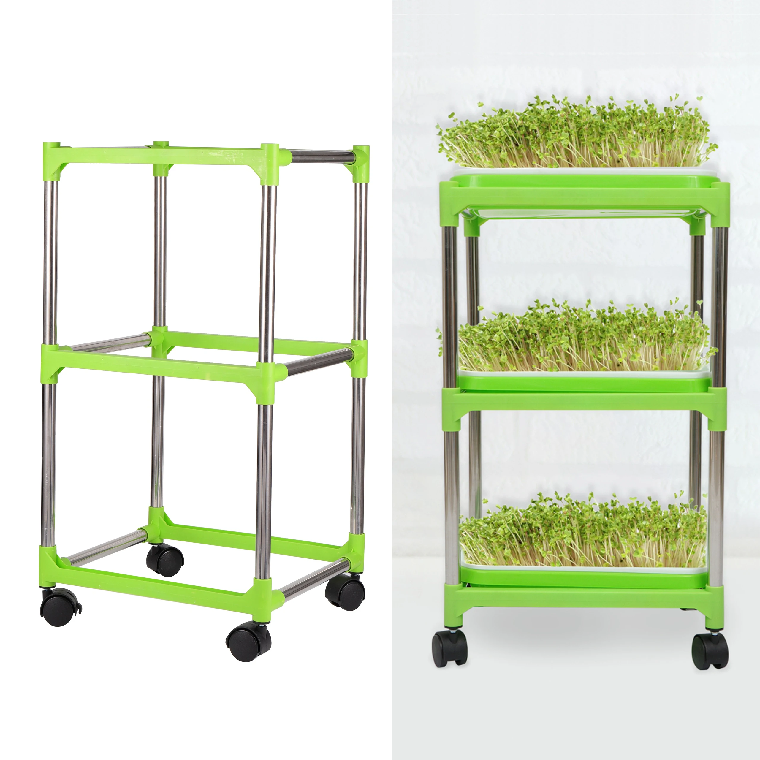 Seed Sprout Tray DIY 2~5 Layers Stainless Steel Shelf Seed Germination ...