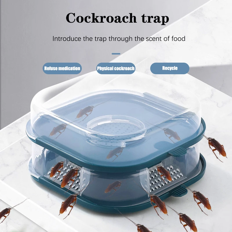 2023-New-Home-Cockroach-Trap-Reusable-Bugs-cockroach-Trap-Box-Safe ...