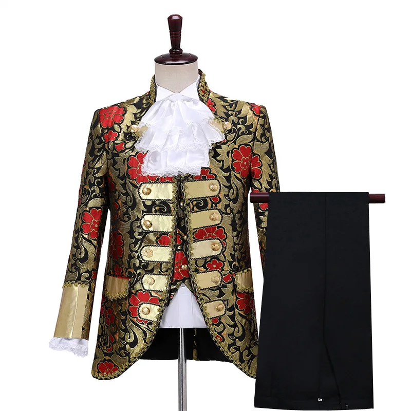 Medieval King Royal Court Embroidery Suits Costume - AllCosplay.com