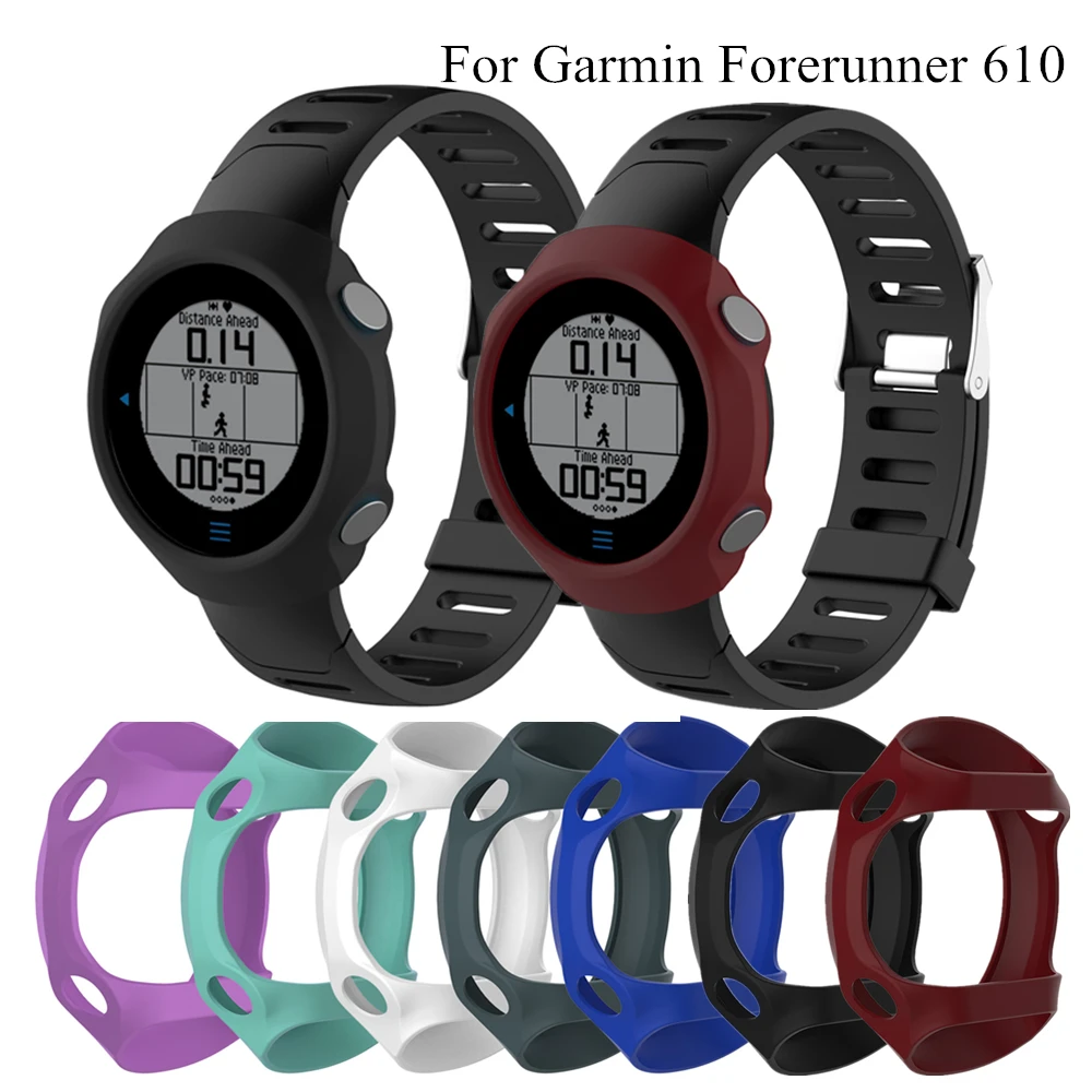 Garmin Forerunner 610 케이스 보호 커버 소프트 TPU 가장자리 프레임 쉘 보호대 범퍼 Garmin ...