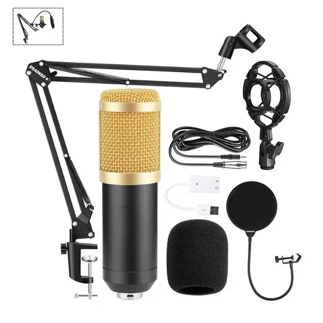 V10XPro Sound Card Studio Mixer Singing Noise Reduction Microphone ...