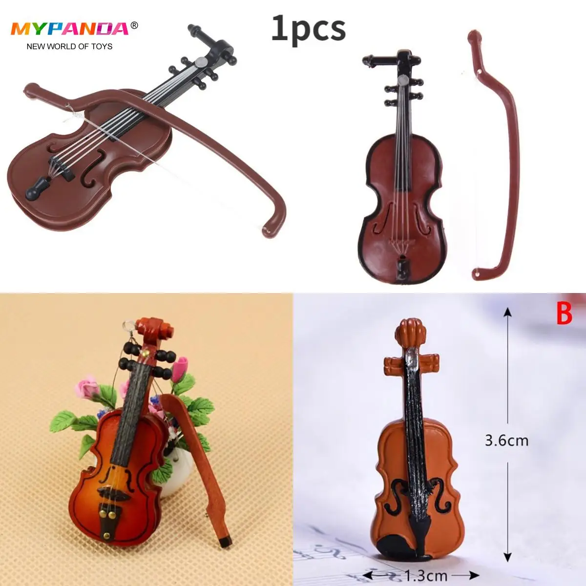 1PCS-Music-Instrument-DIY-1-12-Dolls-House-Wooden-Violin-with-Case ...