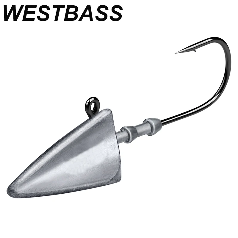 WESTBASS-1PACK-Jighead-Hooks-3-5-5-7-10-14-21g-Triangle-Head-Fishhooks ...