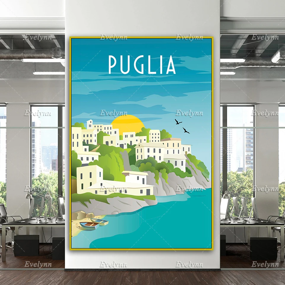 Puglia-Travel-Poster-Puglia-Travel-Print-Italy-Travel-Print-Italy ...
