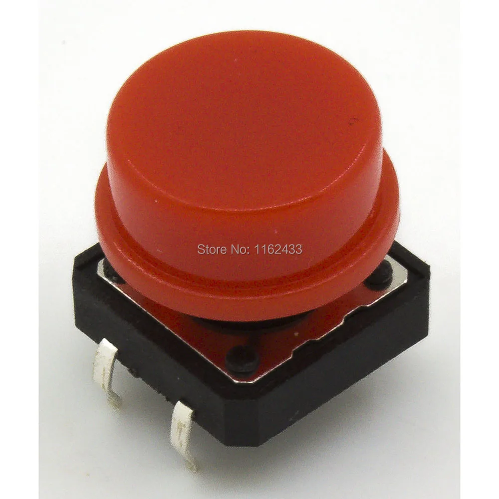 10pcs/lot FAS12 S 7.3mm height 12x12 tact switch with cap 12*12 insert ...