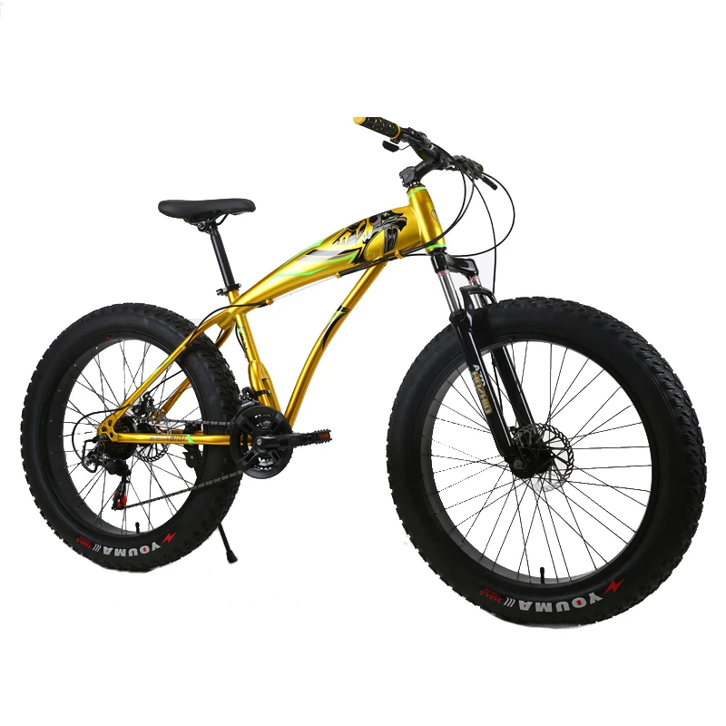 24/26 inch fat tire bike 7/21/24/27 speed mountain bike carbon steel ...