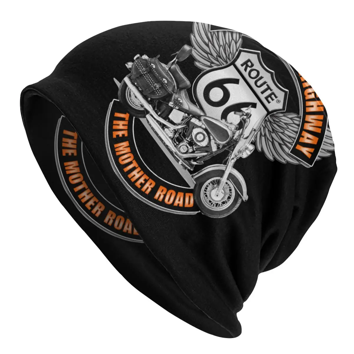 Americas-Highway-Route-66-Bonnet-Hats-Motorcycle-Knitted-Hat-Goth ...