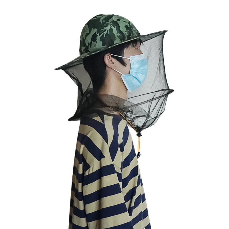 Camo-Beekeeping-Hat-Head-Face-Protection-Veil-Mask-Hat-Bee-Bug-Insect ...