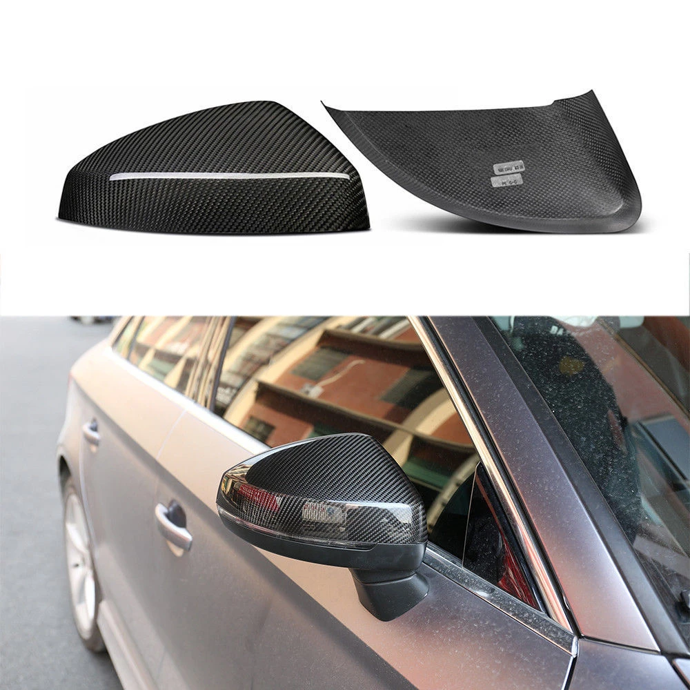 For-Audi-A3-S3-RS3-2014-2018-Dry-Carbon-Fiber-Mirror-Cover-Car-Exterior ...