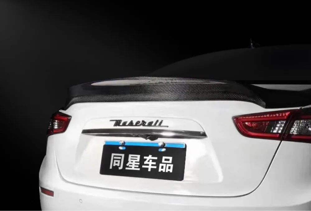 Spoilers de lábio tronco asa traseira do carro fibra de carbono se ...