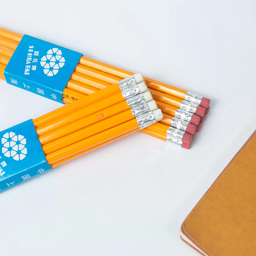 Crayon graphite,Crayon HB ordinaire en bois jaune, 10 pièces, crayon ...