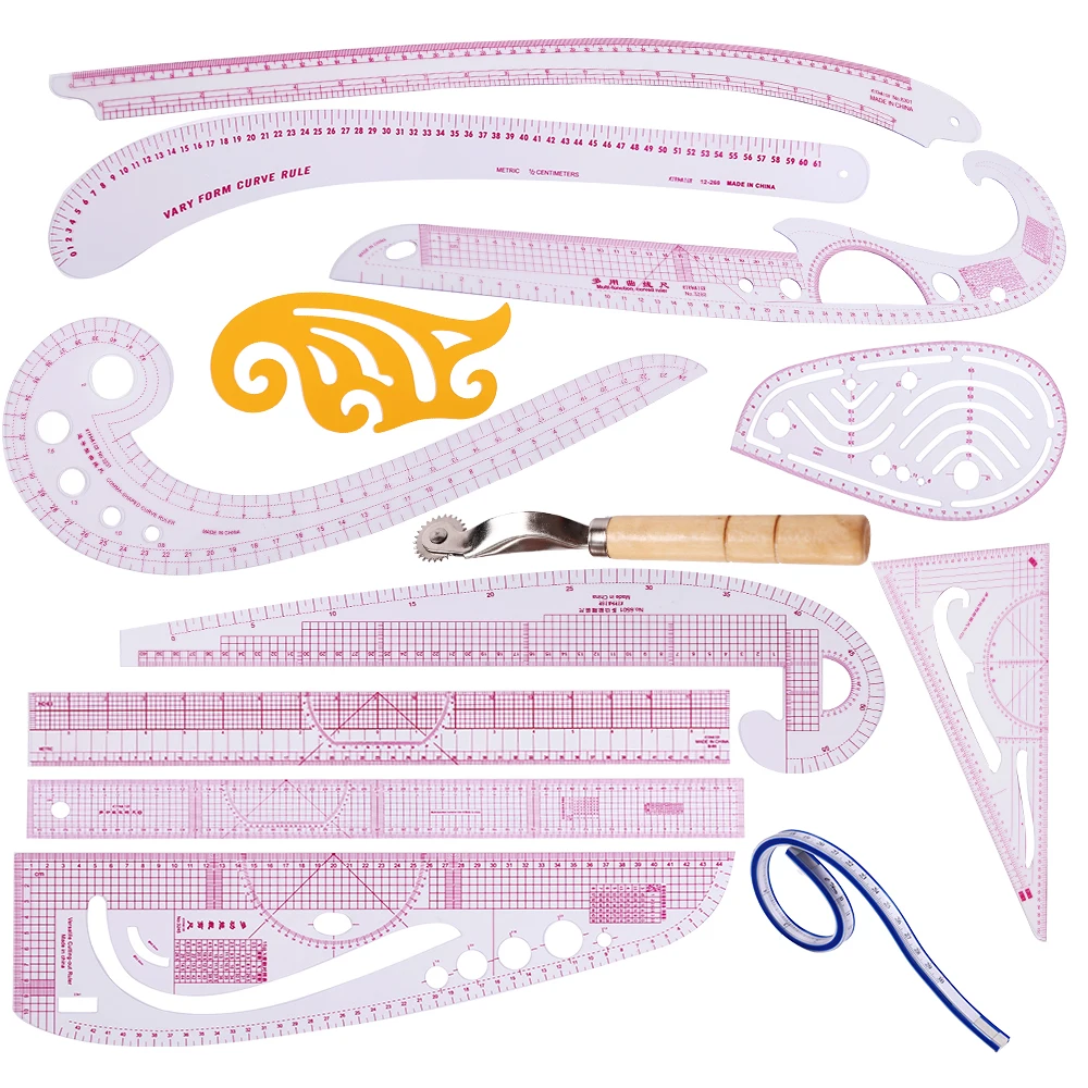 INNE 4/5/6/7/8/9/10/13PCS Set Ruler Sewing Tools Accessories Tailor ...