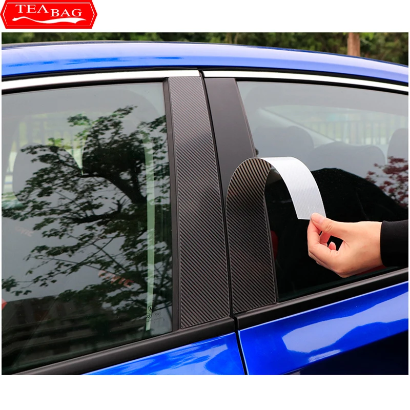 Car Window Center Pillar Sticker Trim Exterior Decoration B Pillar ...