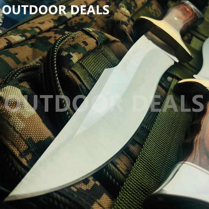 Zeer Stevig Bowie Mes Outdoor Leger Jacht Messen Vechten Vaste Mes ...