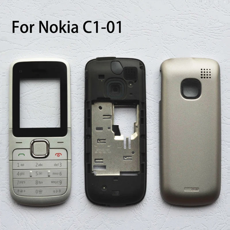 New Full Hosing For Nokia C1-01 Back Cover+middle Frame+front Frame ...