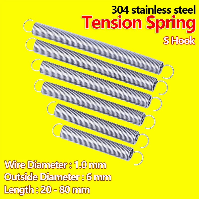 Generic Extension Spring Cylindrical Helical Tension Springs Pullback ...