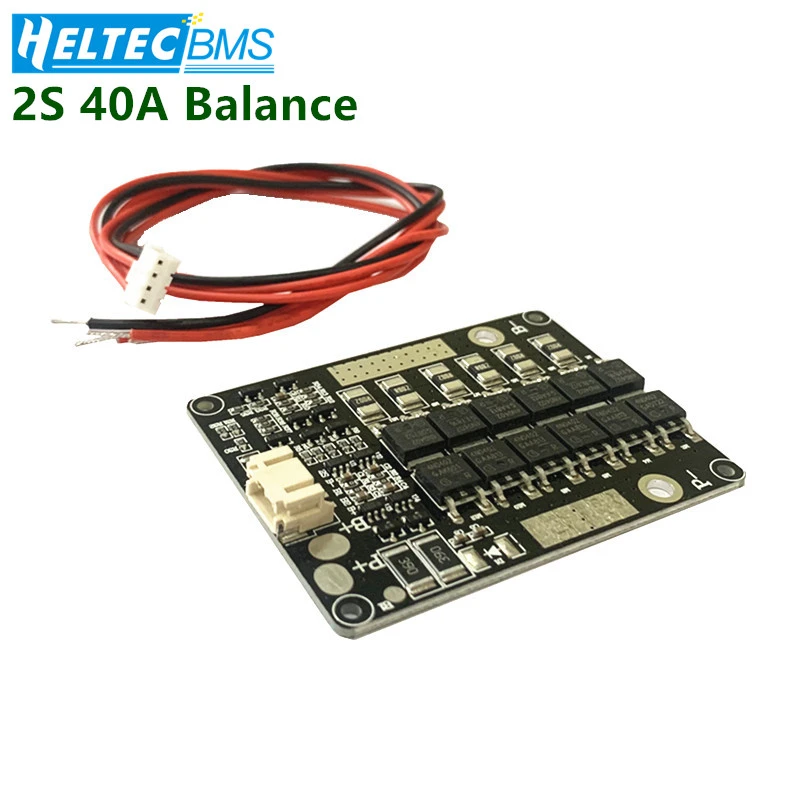 2s 40a Bms Balanced 7.4v 8.4v Li-ion Ncm Bms/3.2v Lifepo4 Lithium Iron ...