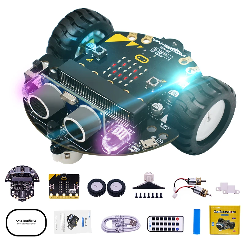 Cute 2WD Smart Robot Car For Microbit V1 V2 DIY Programmable STEM ...