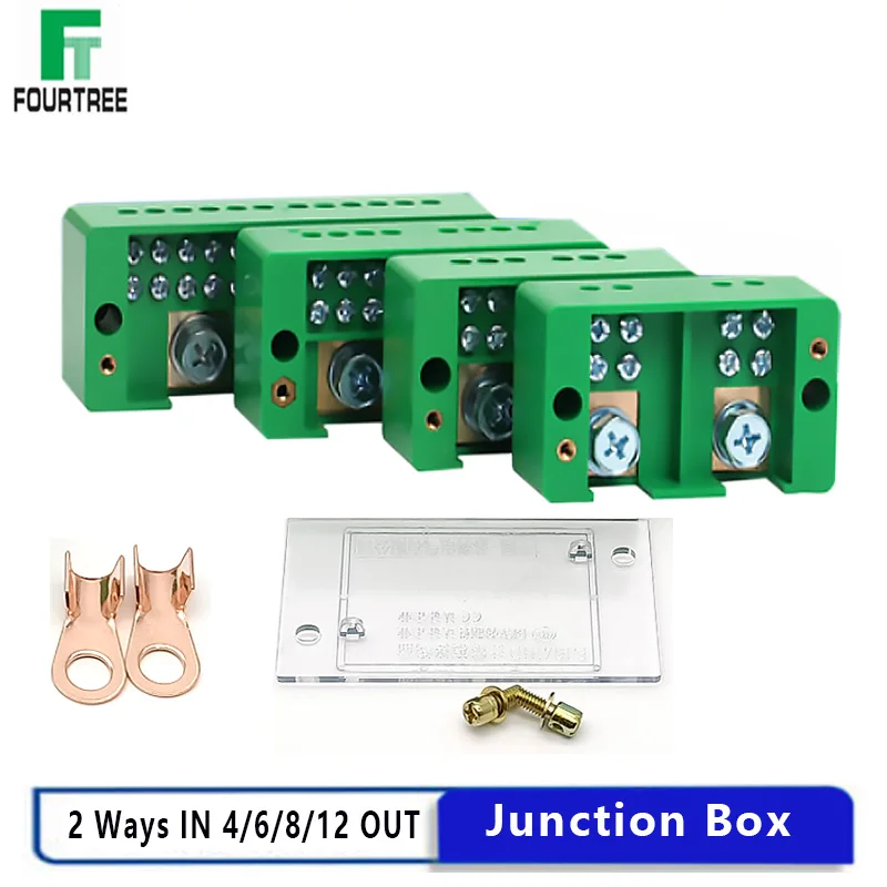 1Pcs Single Phase Junction Box Quick Connect Terminal Box Splitter ...