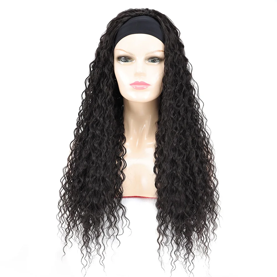 Water wave synthetic hair headband wig (Brand - Booming hair) - Hair.lk