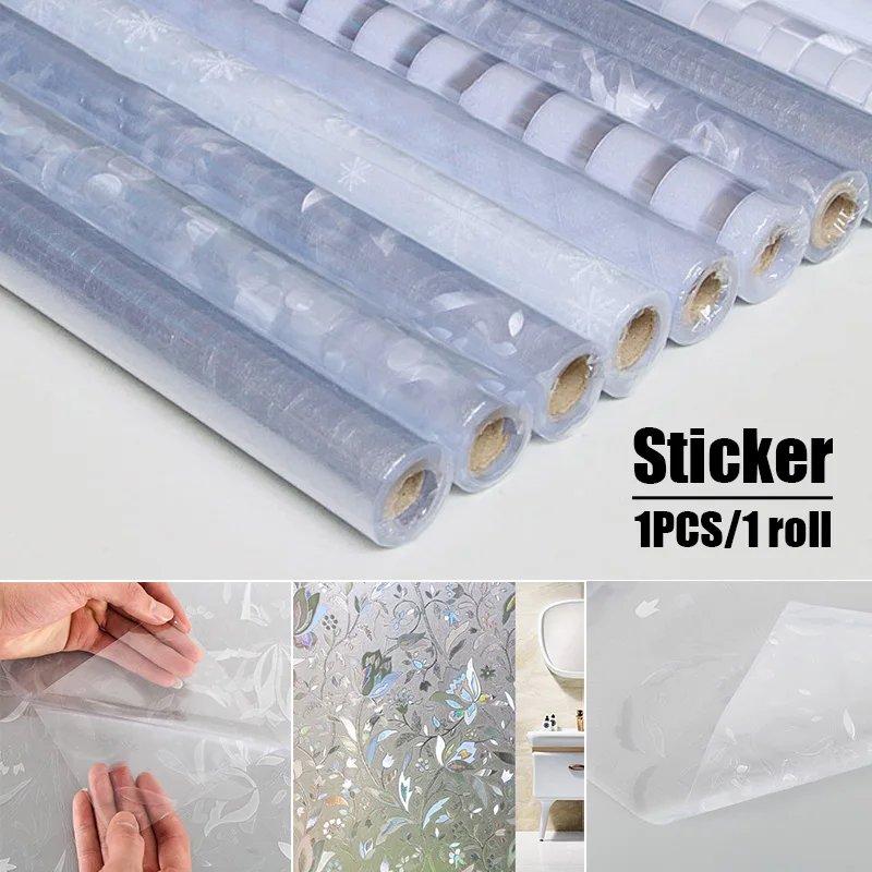 3D Window Glass Film Sticker Stained Anti UV Self adhesive Insulation ...