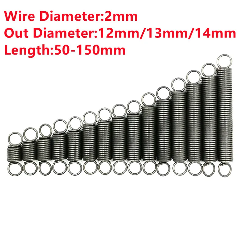 2PCS Wholesale Customized Tension Spring Extension Spring,2mm Wire Dia ...