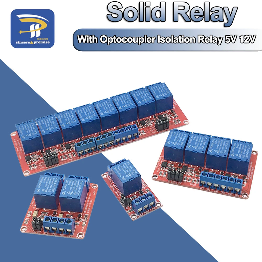 1 2 4 8 Channel 5v 12v Relay Module Board Shield 1 Way With Optocoupler ...