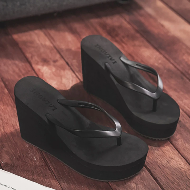 Women Flip Flops Super High Heels 9cm Sexy Woman Wedge Sandals Fashion ...