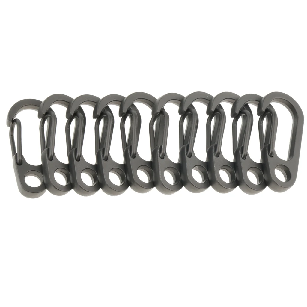 10Pcs Mini Carabiner Clip Snap Spring Clasp Hook Keyring Camping ...