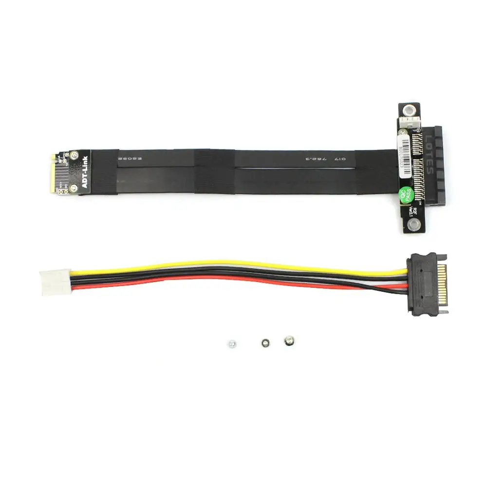 Riser PCIe x4 3.0 PCI-E 4x To M.2 for NGFF for NVMe M Key 2280 Riser ...